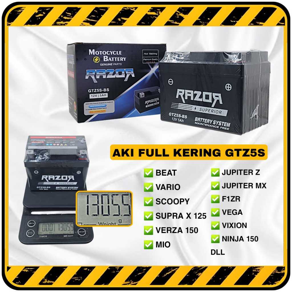 Jual ACCU AKI KERING GTZ5S 𝗕𝗘𝗔𝗧 𝗩𝗔𝗥𝗜𝗢 𝟭𝟭𝟬 𝗦𝗖𝗢𝗢𝗣𝗬 𝗞𝗔𝗥𝗜𝗦𝗠𝗔 𝗦𝗨𝗣𝗥𝗔 𝗫𝟭𝟮𝟱 𝗠𝗜𝗢 DSB BY RAZOR | Shopee ...