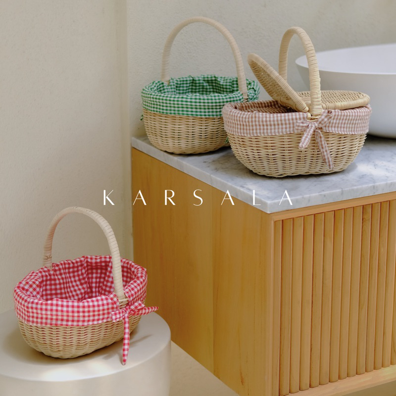 Jual KARSALA Kaluna Wicker Rattan Picnic Basket | Keranjang Piknik ...