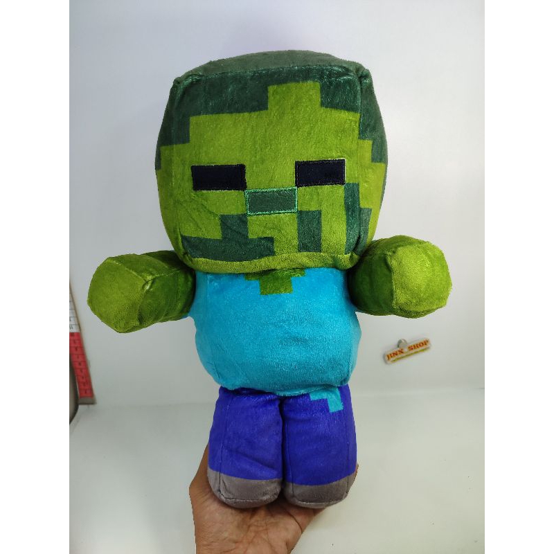 Jual boneka Minecraft creeper zombie mojang original UK jumbo new tag ...