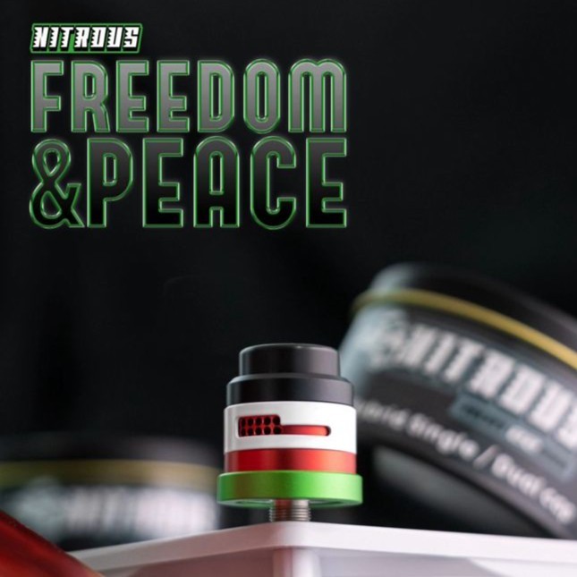 Jual Nitrous Dual Cap Only Freedom & Peace Edition RDA 22MM by Koko ...