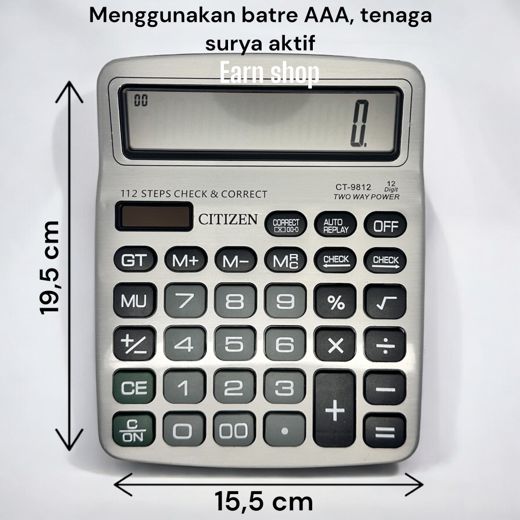 Jual Kalkulator Dagang besar CT-9812 12 digit | kalkulator tenaga surya ... Jual Kalkulator Dagang besar CT-9812 12 digit | kalkulator tenaga surya ...