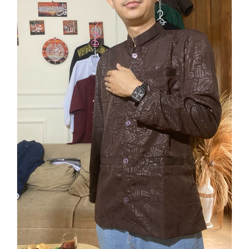 Jual Jasko pria lengan panjang motif emboss | Shopee Indonesia