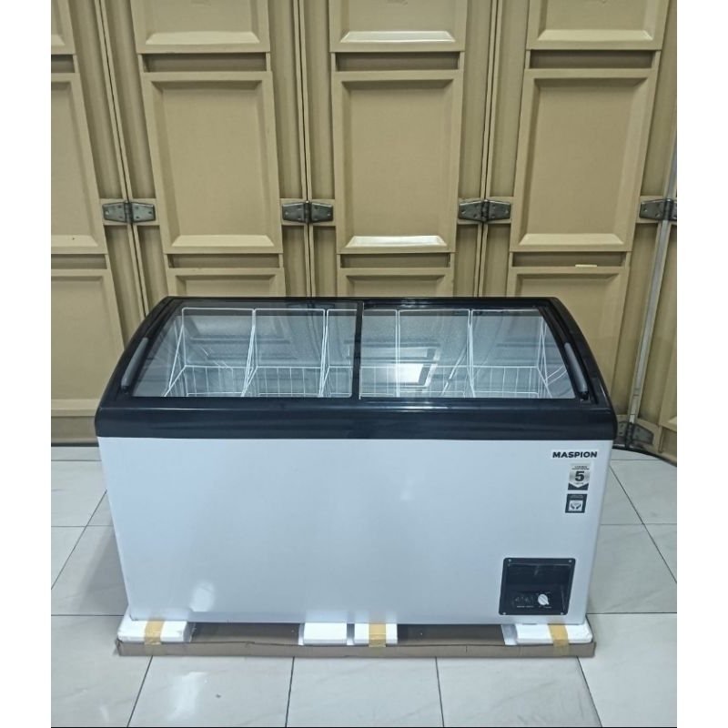 Jual Chest freezer Maspion sliding kaca 400 ltr UFH 400C UFH-400C ...