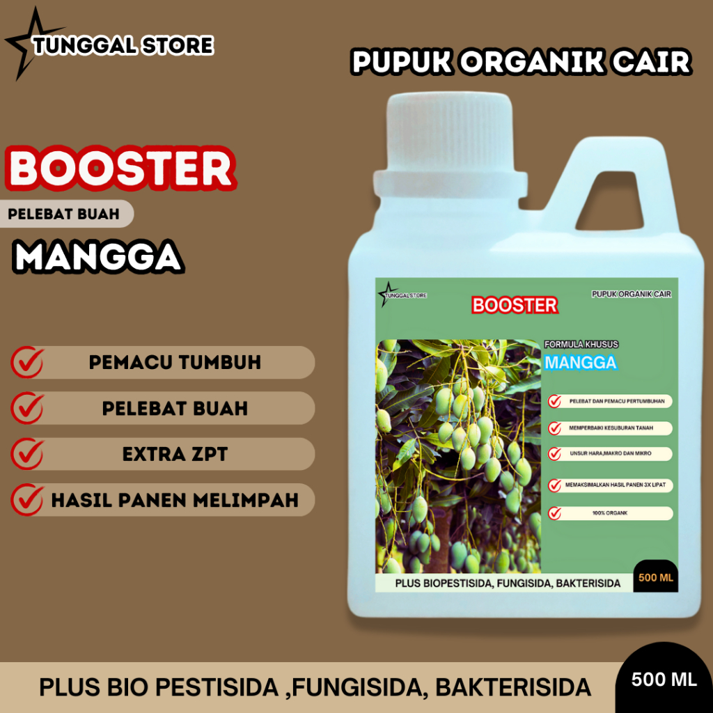 Jual Pupuk Organik cair Pelebat Tanaman Buah Mangga Bikin Mangga Cepat Berbuah Lebat kemasan ...