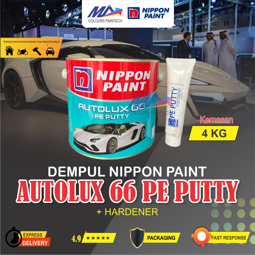 Jual DEMPUL NIPPON AUTOLUX 66 PE PUTTY 4 KG (LUAR PULAU JAWA PAKAI JTR CARGO!) | Shopee Indonesia