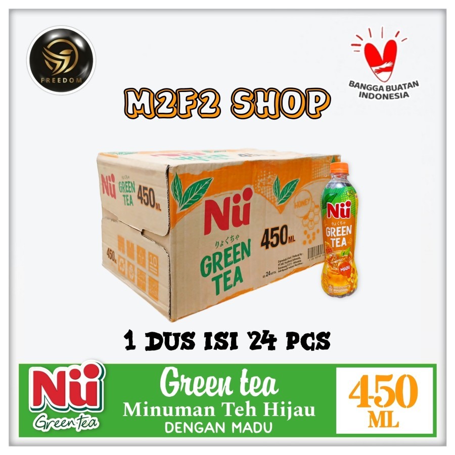 Jual NU Green Tea Honey | Teh Madu Botol Pet - 450 ml (Kemasan Karton ...