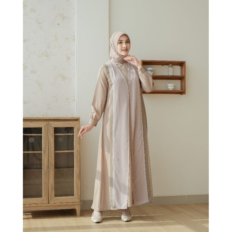 Jual Aera Long Dress - Gamis Trendy - Gamis 2 in 1 - Gamis Busui ...