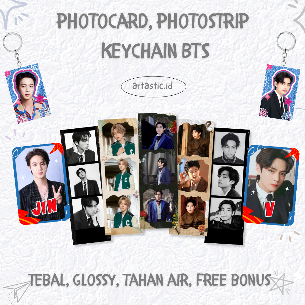 Jual Photostrip BTS JUNGKOOK V TAEHYUNG JIN JIMIN SUGA J-HOPE RM NAMJOON K-POP (POLAROID STRIP ...