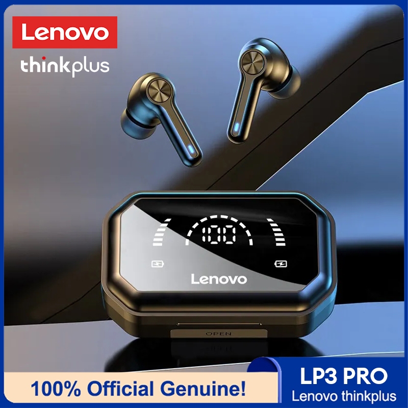 Jual Lenovo Thinkplus LP3 Pro Earphone Bluetooth V5.0 TWS Headphone LED Display Long Standby ...