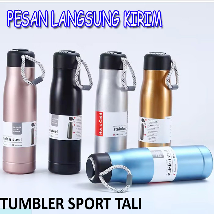 Jual Tumbler Stainlees Botol Air Sport Tali Tambang Tumbler Sport Polos ...