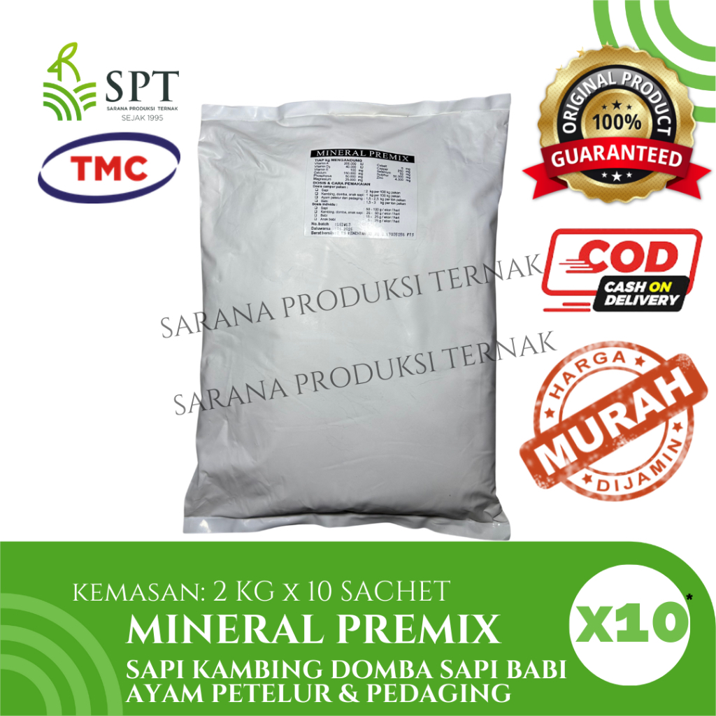 Jual MINERAL PREMIX 1KG TMC HEWAN TERNAK SAPI KAMBING AYAM BABI KUDA ...