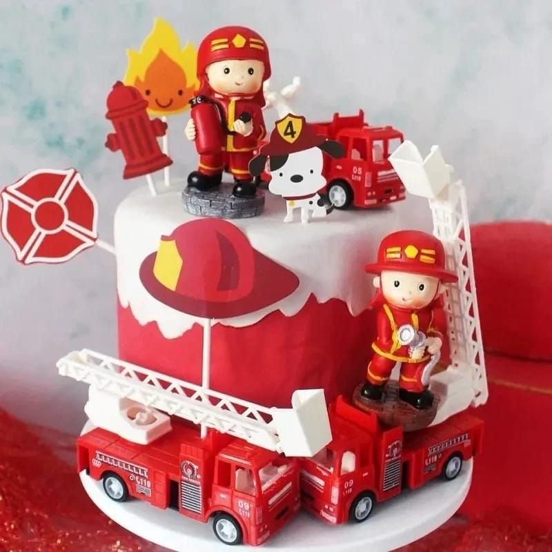 Jual {MY} Pajangan Kue Ulang Tahun Mobil Truck FireFighter Pemadam ...