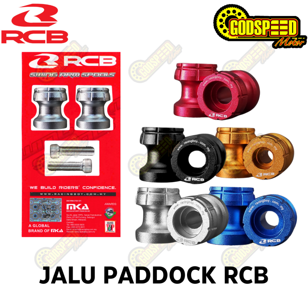 Jual RCB RACING BOY JALU PADDOCK STAND SWING ARM SPOOL ORIGINAL M6 M8 M10 NINJA CBR GSX R15 R25 ...