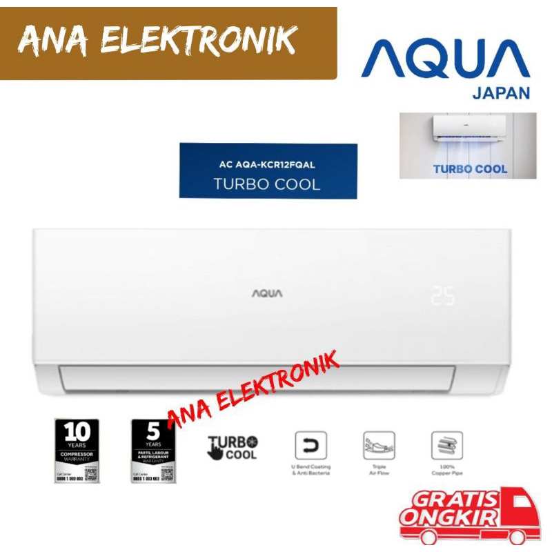 Jual AC AQUA 1.5 PK (1,5 PK) AQA-KCR12FQAL R32 TURBO COOL BLUE FIN ...
