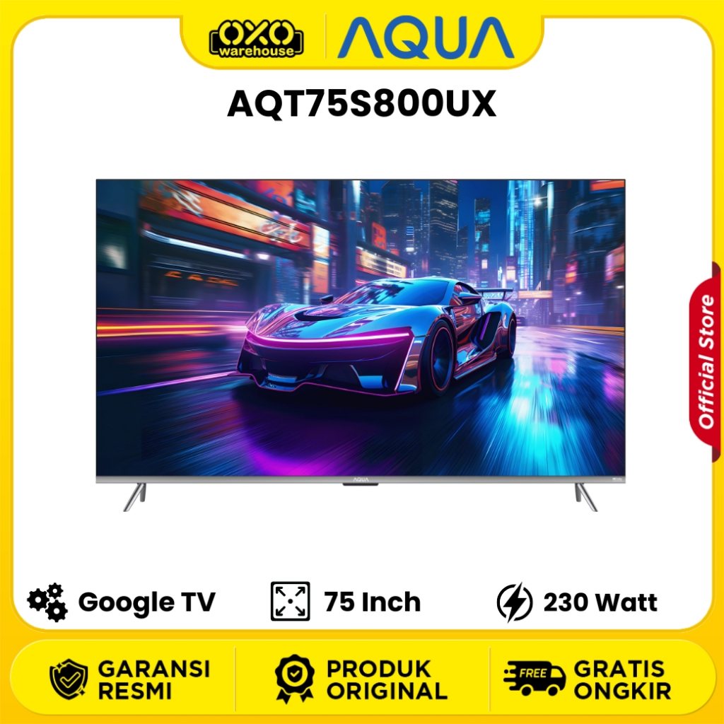 Jual Aqua Google Tv 75 Inch Dolby Atmos & Vision Resolusi 4K AQT75S800UX Garansi Resmi | Shopee ...