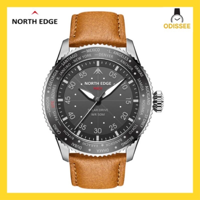 Jual NORTH EDGE MACH SOLAR POWER QUARTZ WATCH 50M PILOT SPORT ...