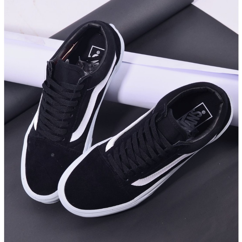 Jual SEPATU OLD SKOOL MONO BLACK WHITE SEPATU SEKOLAH SEPATU PRIA ...