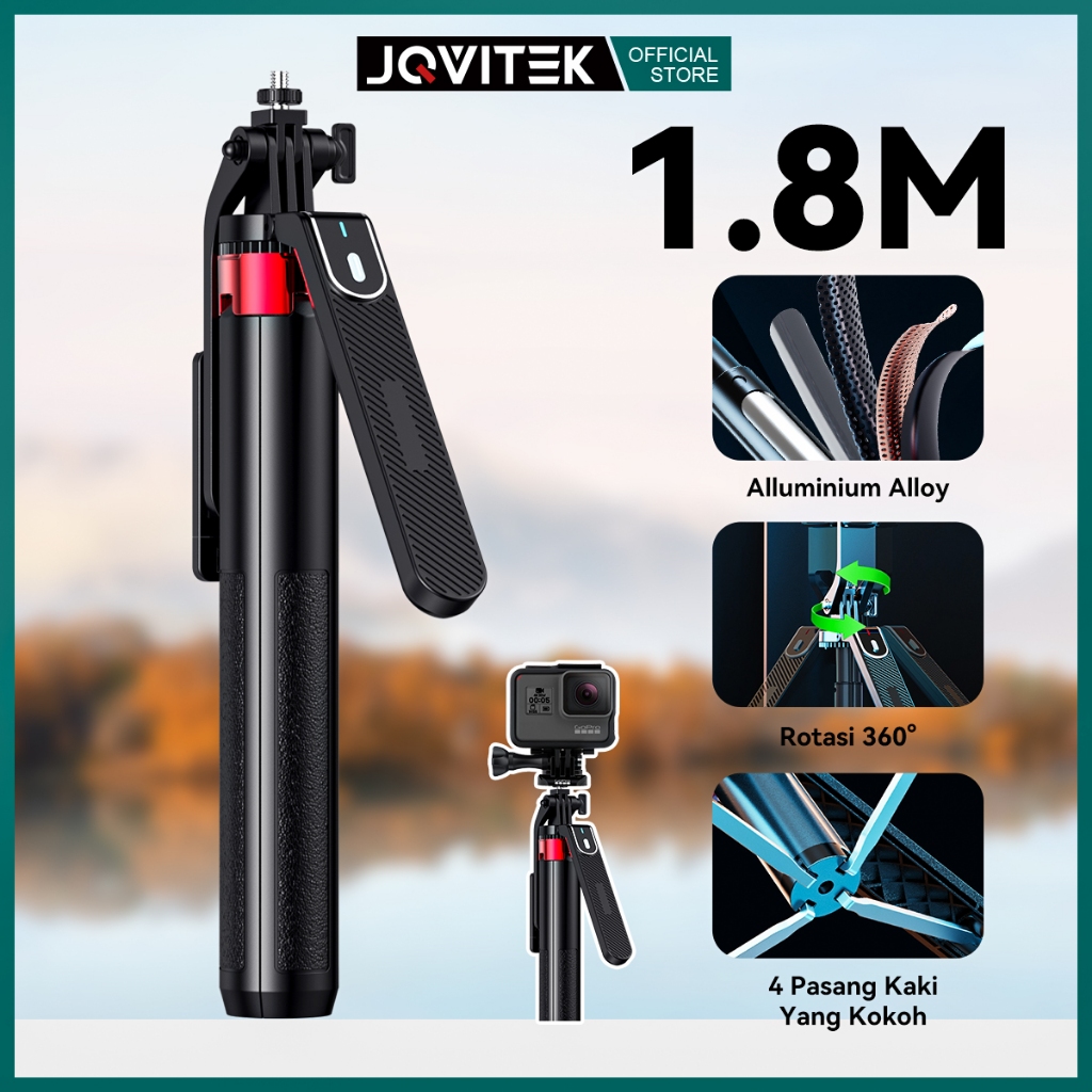 Jual Jqvitek TR06 Selfie Stick Bluetooth Remote Tongsis Tripod HP 360 ° Rotation 180cm Dengan 1/ ...