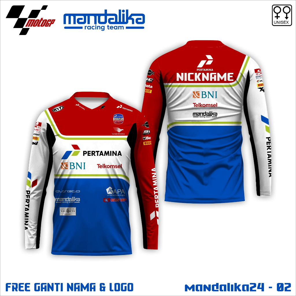 Jual Jersey kaos motogp mandalika baju moto gp gas up 2024 lengan ...