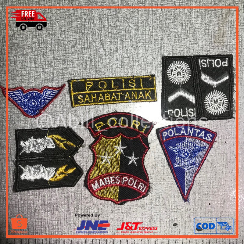 Jual BORDIRAN LOGO BAJU POLISI LANTAS ANAK/ATRIBUT LOGO BAJU POLISI ...