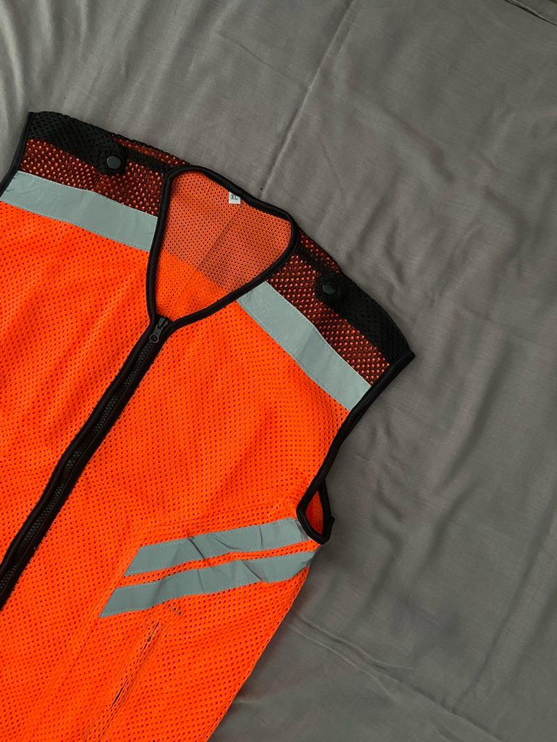 Jual TokoTarana - Rompi Jaring Jala Polos Oren Hitam Rompi Parkir ...