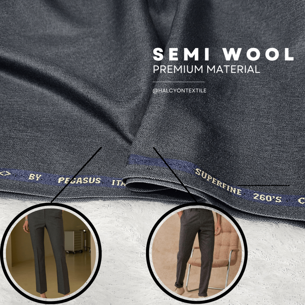 Jual Kain Semi Wool Premium Stretch Polos Premium Grade A Bahan Celana ...