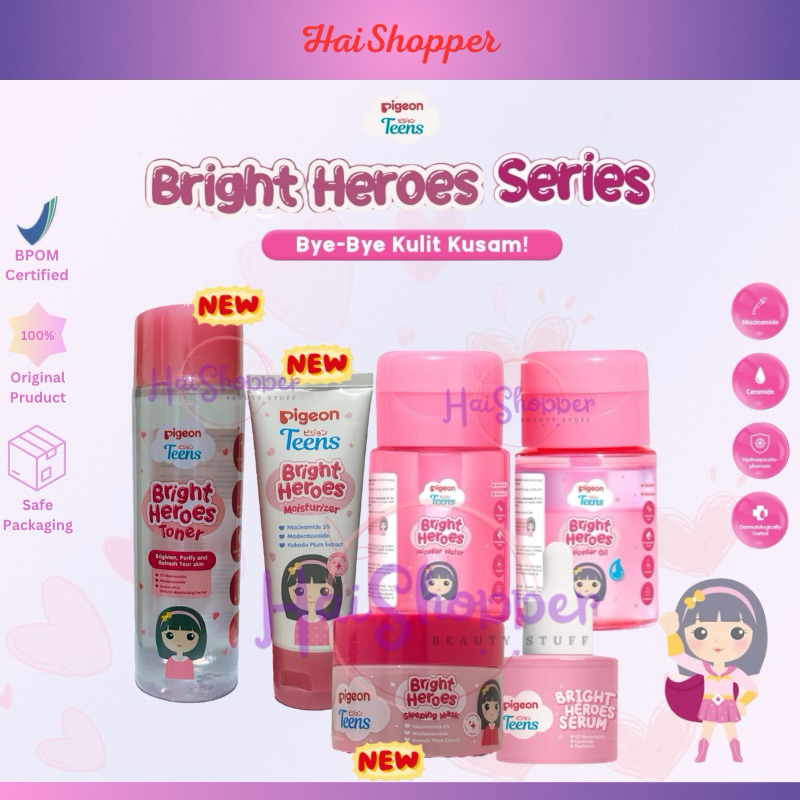 Jual PIGEON TEENS Bright Heroes Series Complete Set | Skincare remaja ...