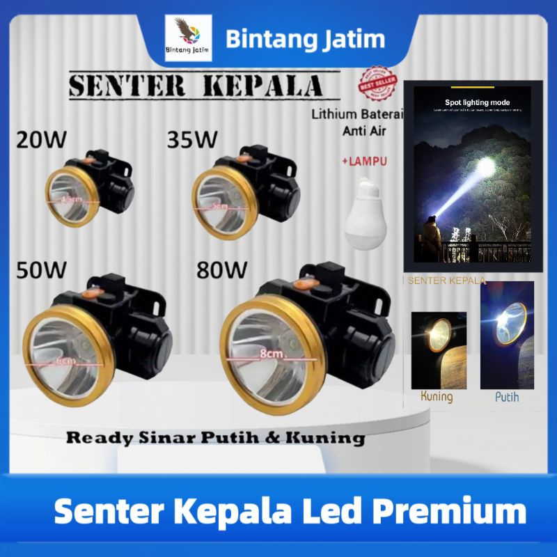 Jual senter kepala 35w/ head lamp/ terang/anti air hujan | Shopee Indonesia