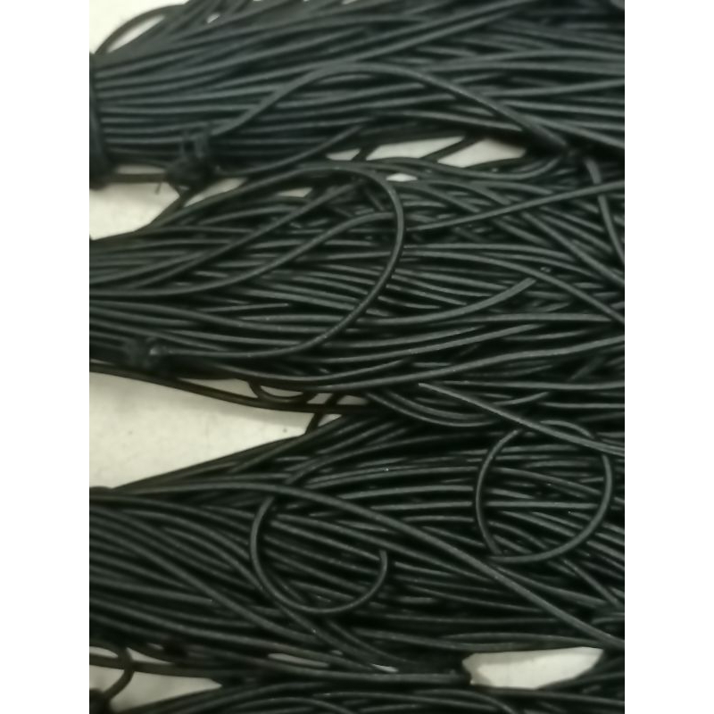 Jual (Per 5 Meter) Tali String Karet Bulat Hitam Ukuran 2,5mm & 3mm ...