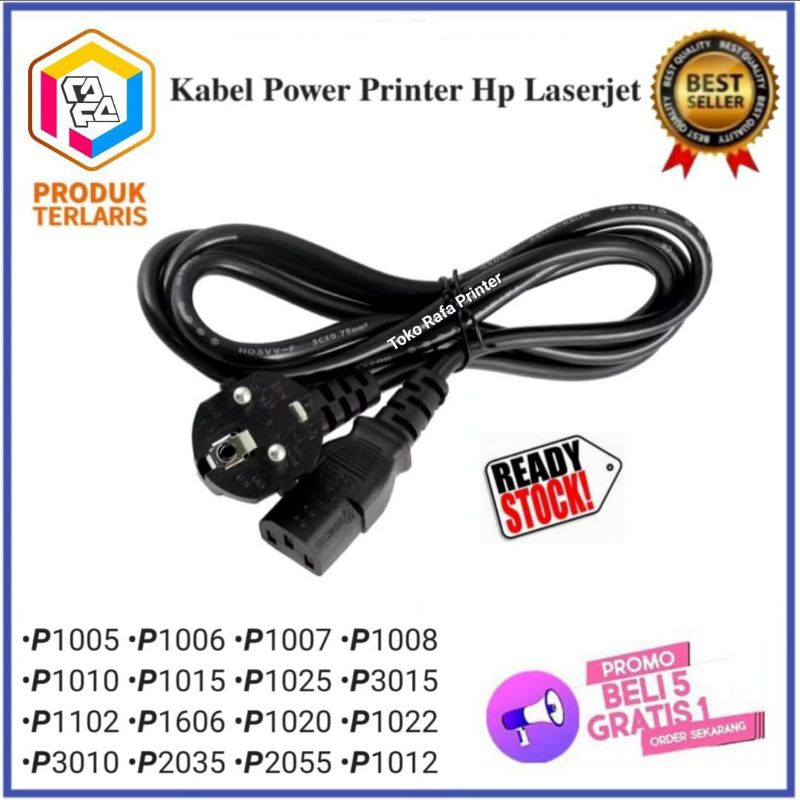 Jual Kabel Power Printer Hp Laserjet P1005 P1006 P1007 P1008 P1010 ...