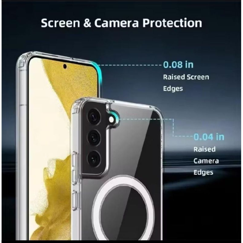 Jual CASE SAMSUNG GALAXY S21 | S22 | S23 FE PLUS ULTRA MAGNETIC CLEAR HYBRID ACRYLIC SOFT TPU ...