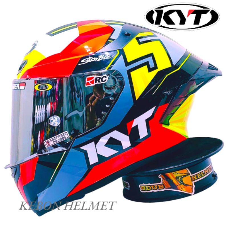 Jual Helm KYT TT course Jaume Masia paket ganteng original KYT | Shopee Indonesia