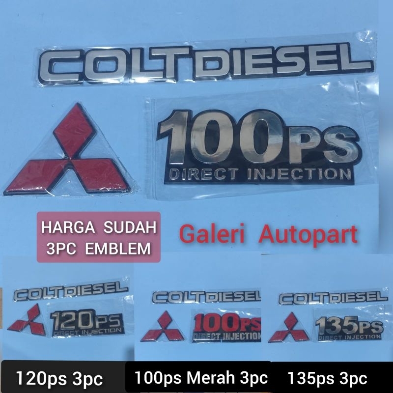 Jual Emblem Colt Diesel Ragasa 120ps 135ps 100ps HARGA SUDAH 3PC ...