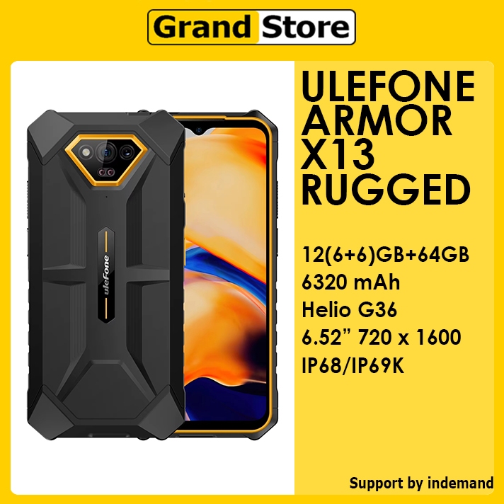 Jual Ulefone Armor X13 12GB + 64GB Android 13 6320mAh 50MP 6.52" NFC 4G ...
