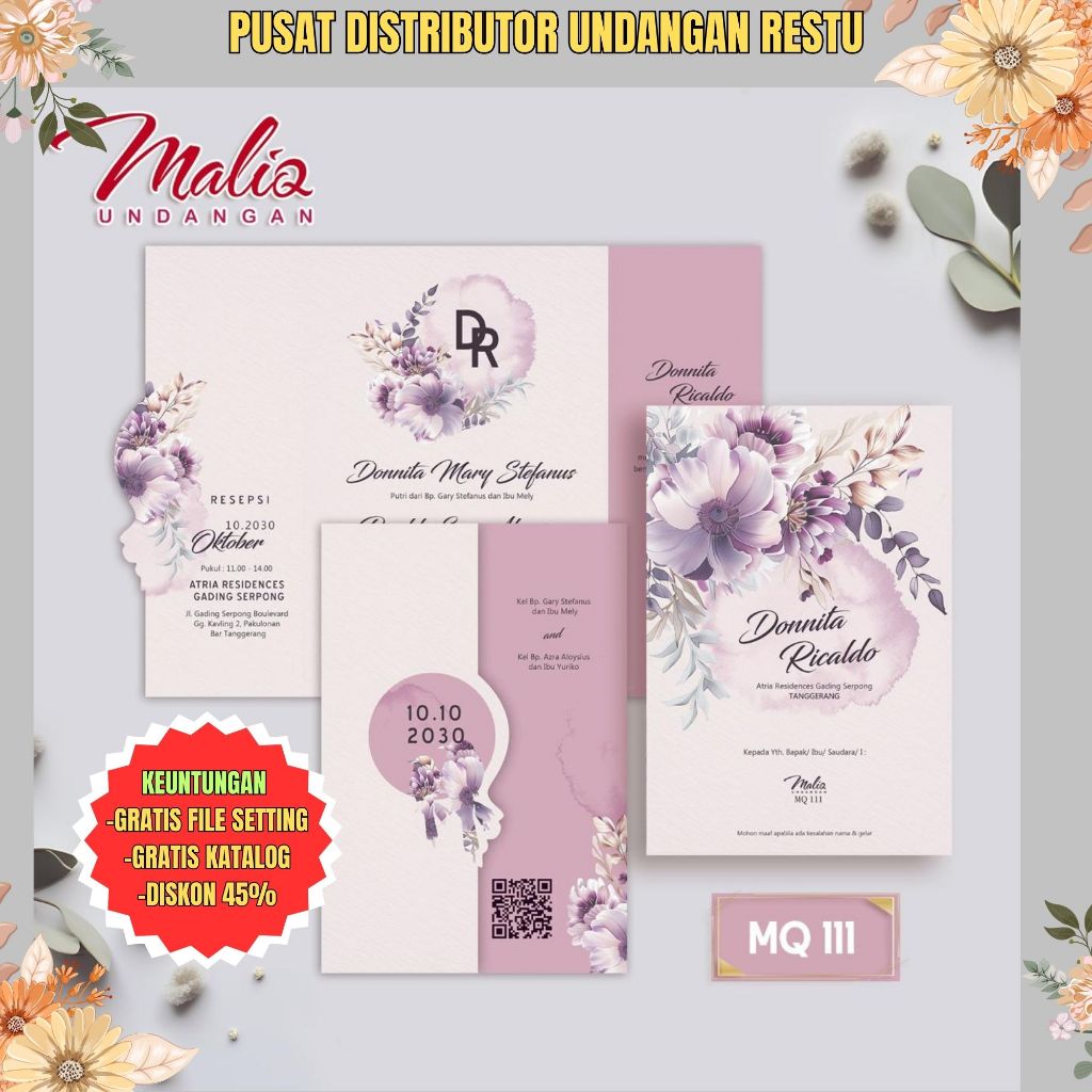 Jual Blangko Undangan Maliq 111 | Blanko Undangan Murah | Blangko Undangan |Blangko Kosong ...