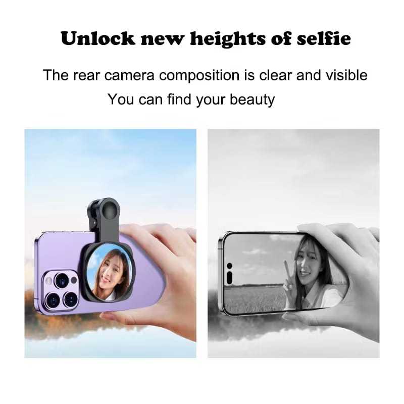 Jual viralkan85 MIRROR CLIP HP kaca selfie cermin hp gratis tas ...