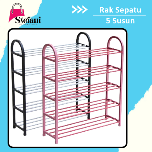 Jual Rak Sepatu Sendal 5 Susun 3 Palang stainless | Shopee Indonesia