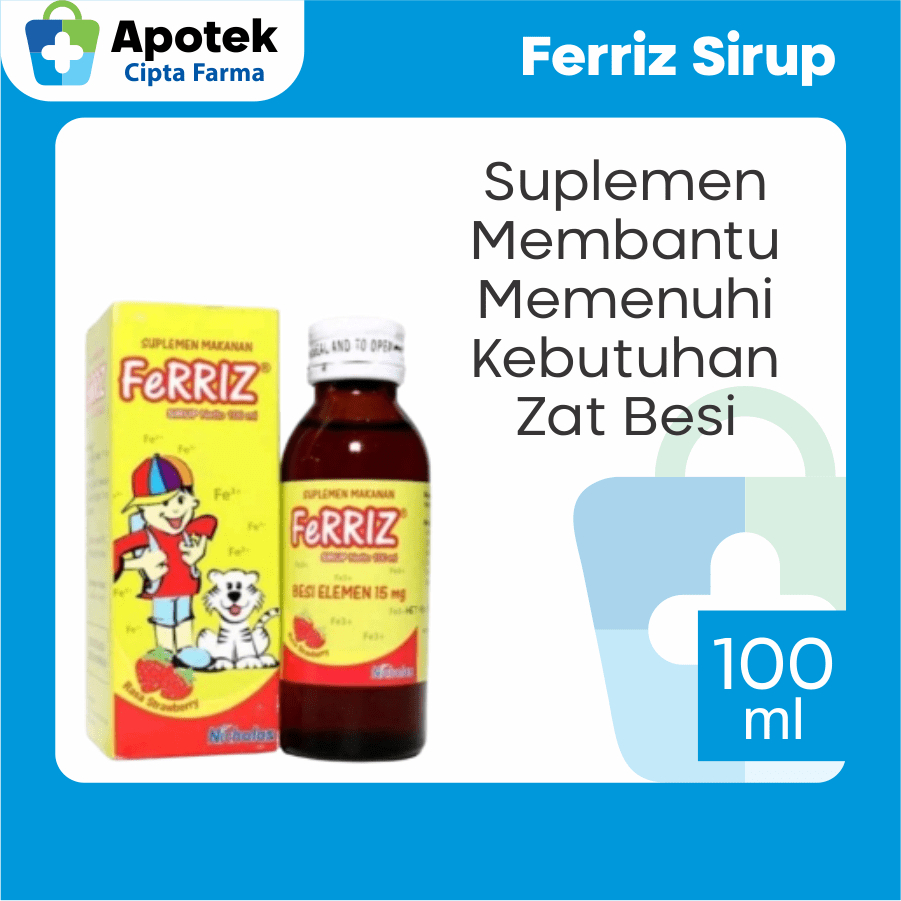 Jual Ferriz Sirup Ferriz Syrup Zat Besi Feriz Zat Besi Suplemen Zat ...