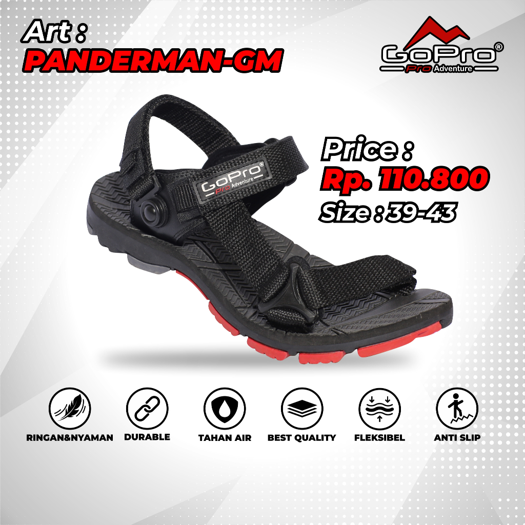 Jual Sandal Gunung Pria Dewasa Gopro Panderman GM Sendal Eva Laki-Laki ...