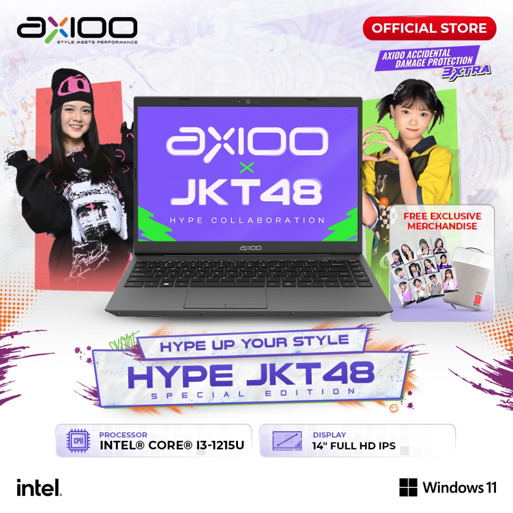 Jual Axioo MyBook Hype JKT48 Special Edition Intel Core i3-1215U/16GB/512GB/FHD IPS | Shopee ...