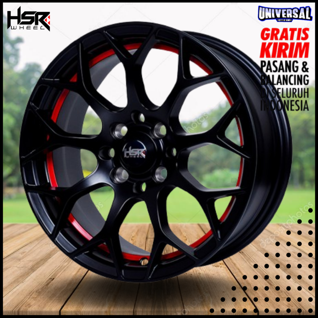 Jual VELG RACING DITIPE HSR DOCKLAND JD9050 R15X65 H8X100-114,3 ET38 ...