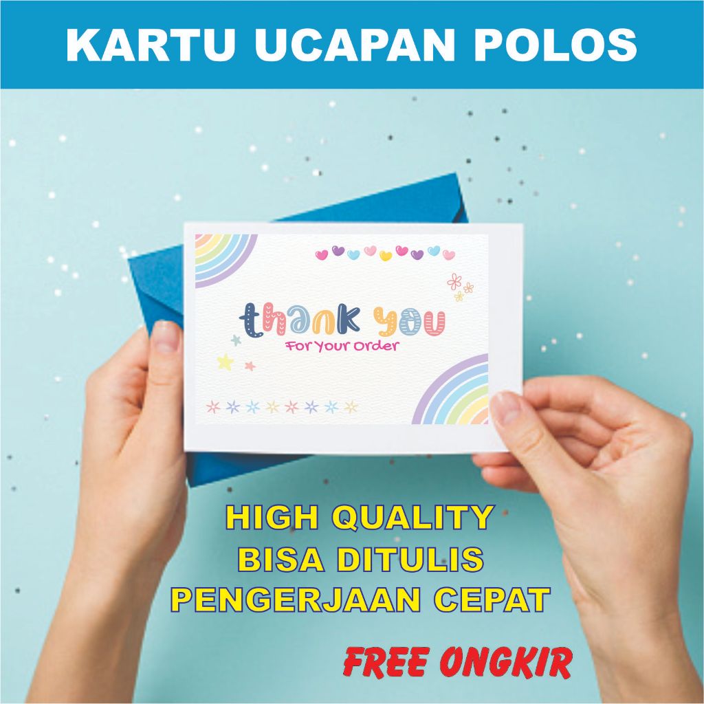 Jual Kartu Ucapan Polos | Thank You Card Polos Greeting Card Blank Card ...