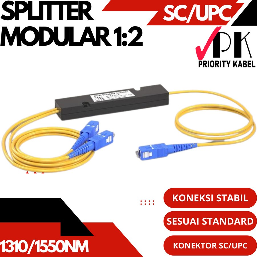Jual Passive Splitter / Pasif Spliter 1:2 Fiber Optic Modular Kecil ...