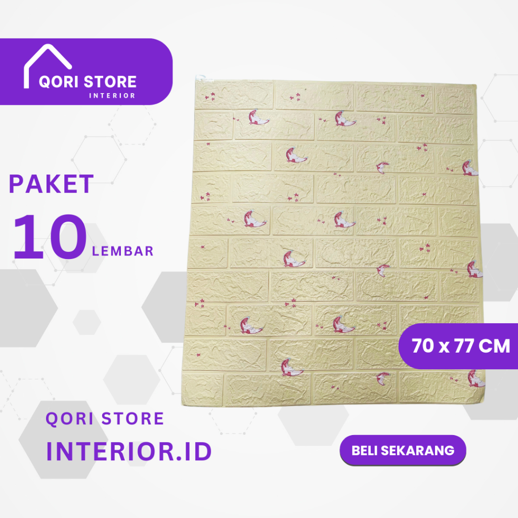 Jual Wallpaper 3D Modern Foam peredam panas dan suara motif 10 Pcs ...