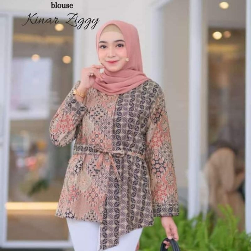 Jual Model Batik Blouse Atasan Baju Buat Kerja Kantor Trend 2025 ...