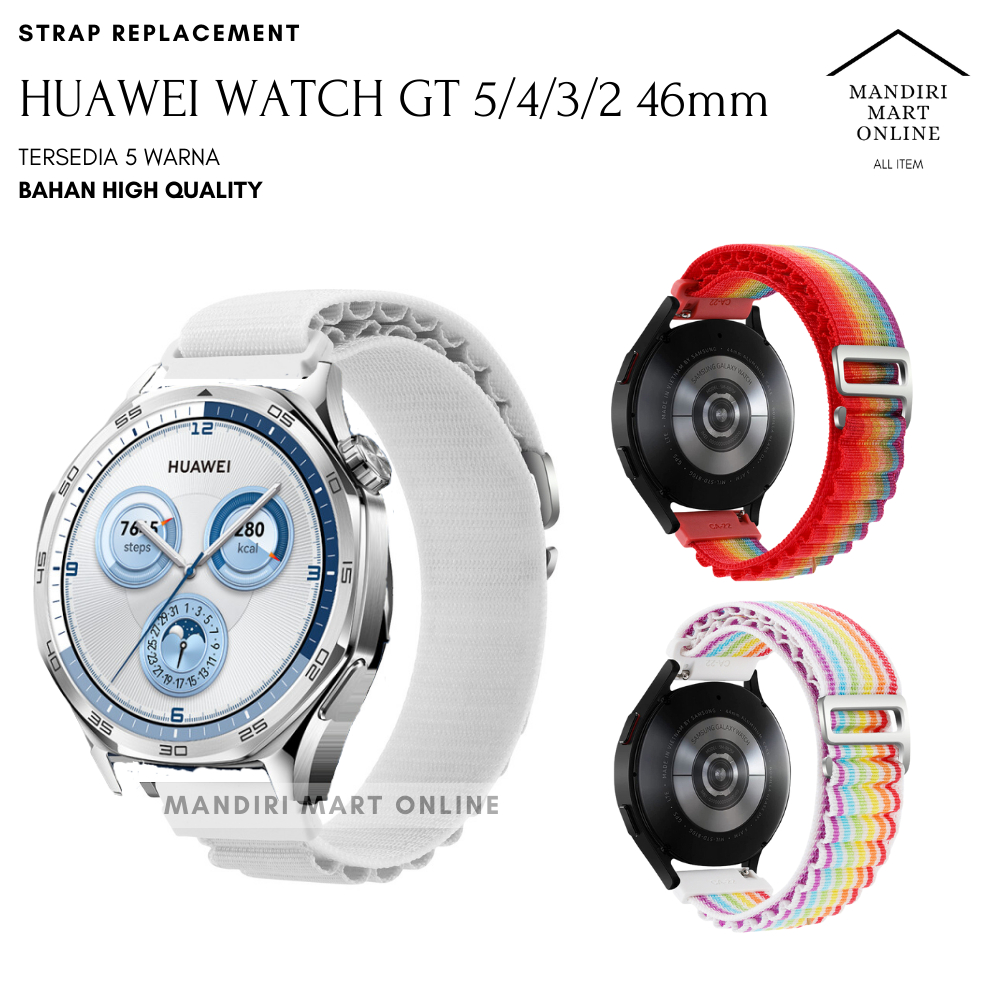 Jual Strap Huawei Watch GT 5 4 3 46mm Nylon ALPINE Loop / Strap Smartwatch Universal Quick ...