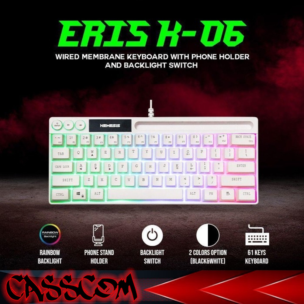 Jual NYK Nemesis K-06 Eris With Holder Keyboard Gaming 61% Wired ...