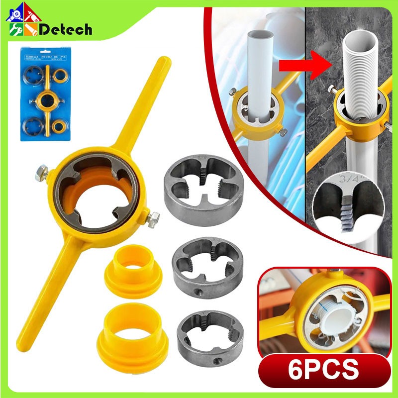 Jual Alat buat drat pipa 6 Buah Casing Thread Die Kit PVC/NPT Pembuat ...