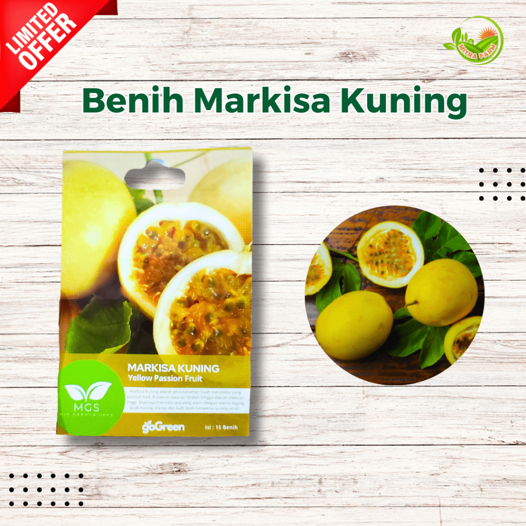 Jual Benih Markisa Kuning/Benih Yellow Passion Fruit/Markisa Kuning ...