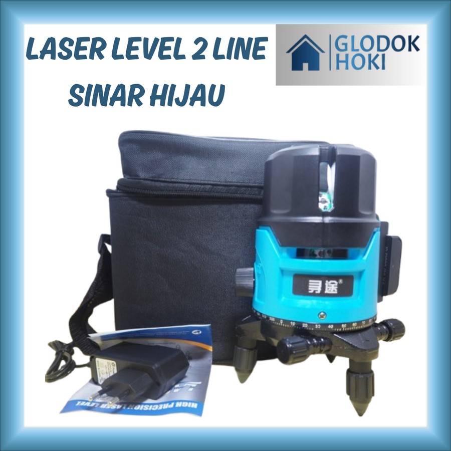 Jual LASER LEVEL 2 LINE SINAR HIJAU LEVELING LASER 2 GARIS PENGUKUR ...